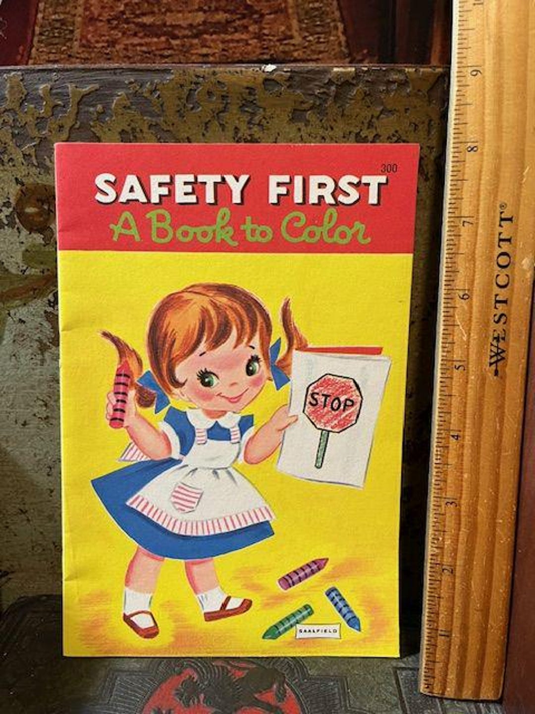 Safety First A Book to Color Paper Vintage Book Saalfield Publishing - Etsy