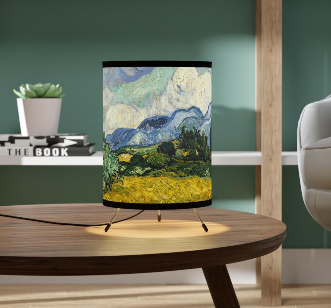 Vincent Van Gogh Landscape Table Lamp Retro Painting Gift Art Classic ...
