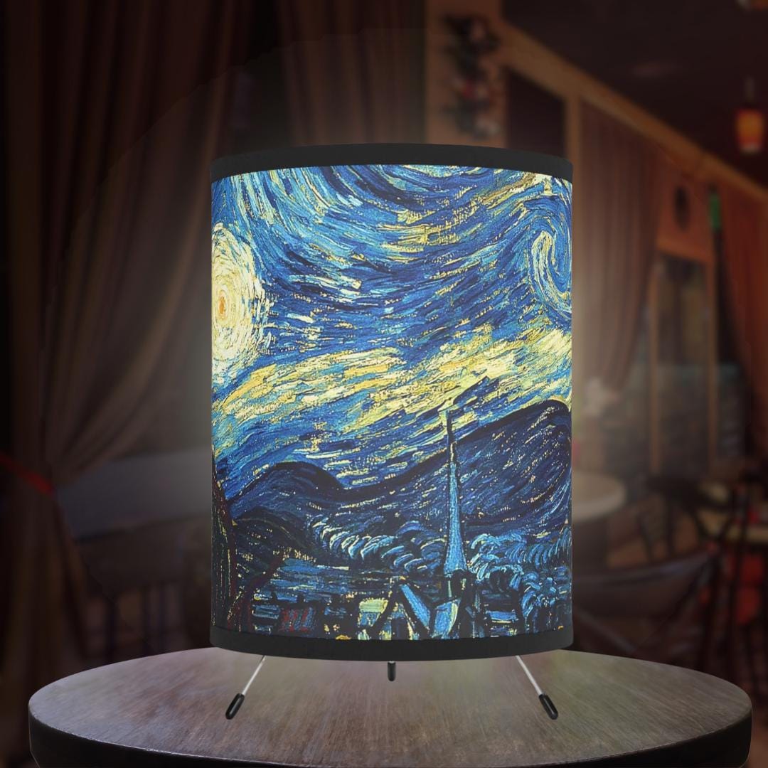 Vincent Van Gogh Starry Night Table Lamp Retro Painting Gift Art ...