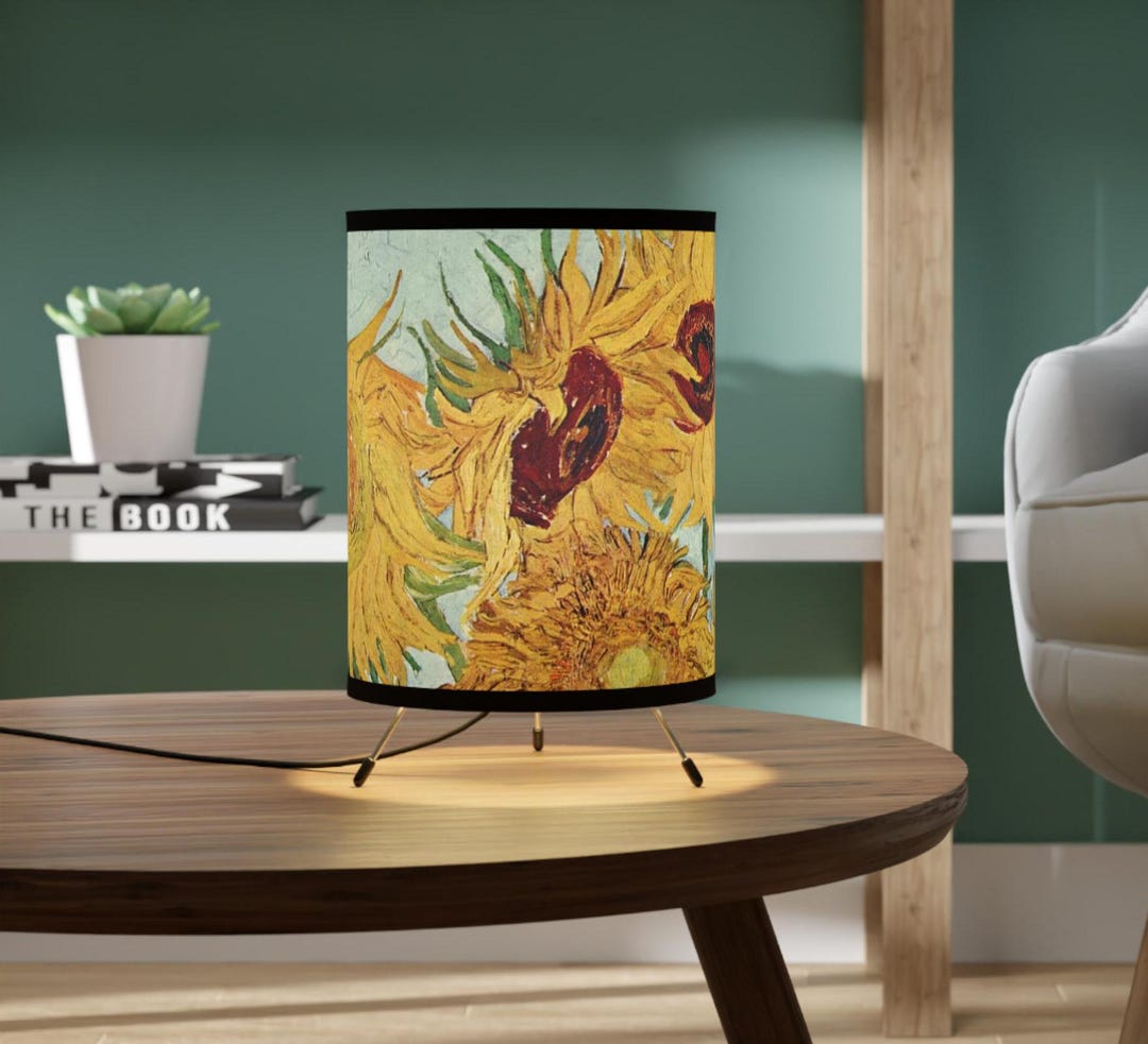 Vincent Van Gogh Sunflowers Table Lamp Retro Painting Gift Art Classic ...