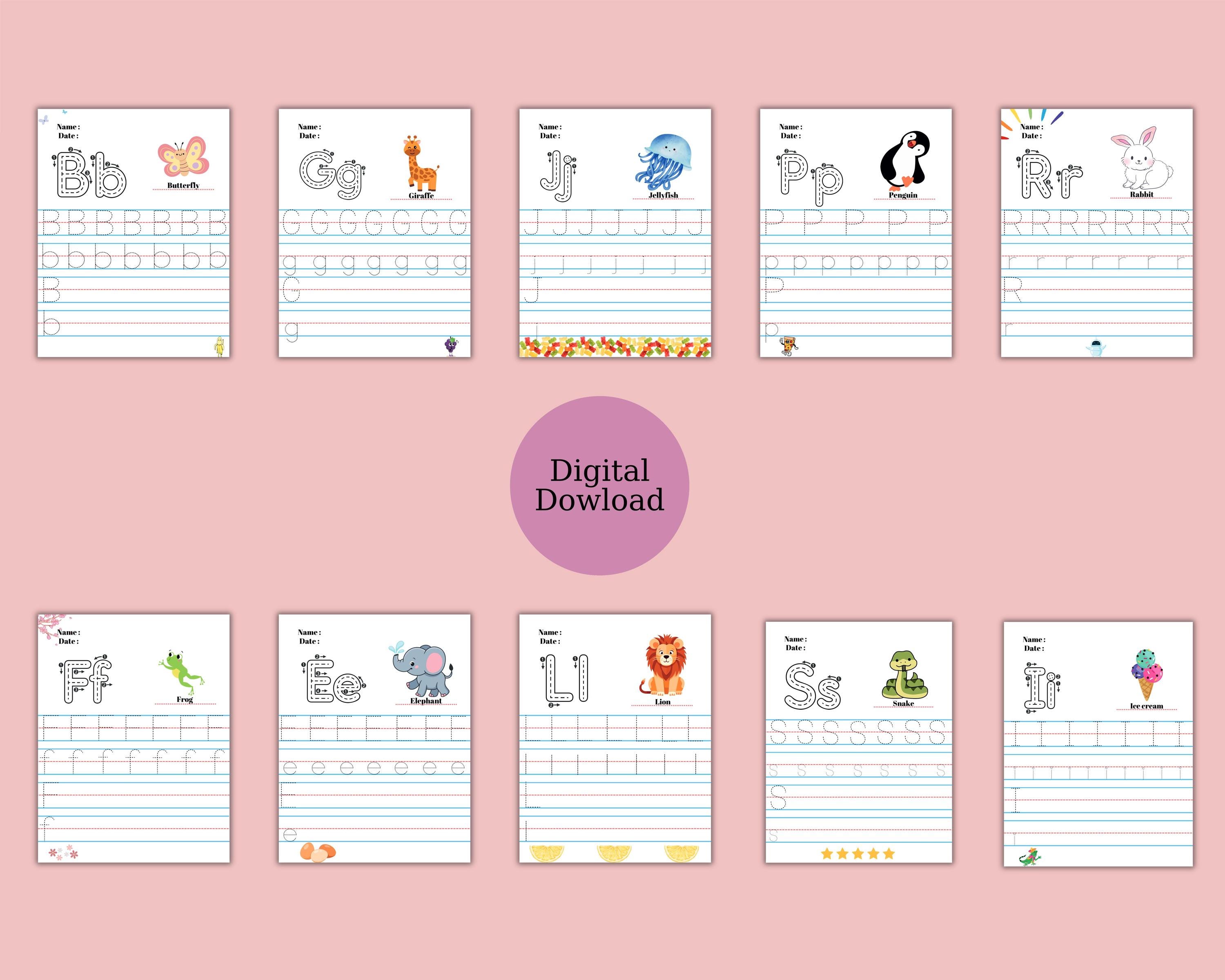 Alphabet Tracing Sheets, Alphabet Tracing Pages for Kids, Early ...