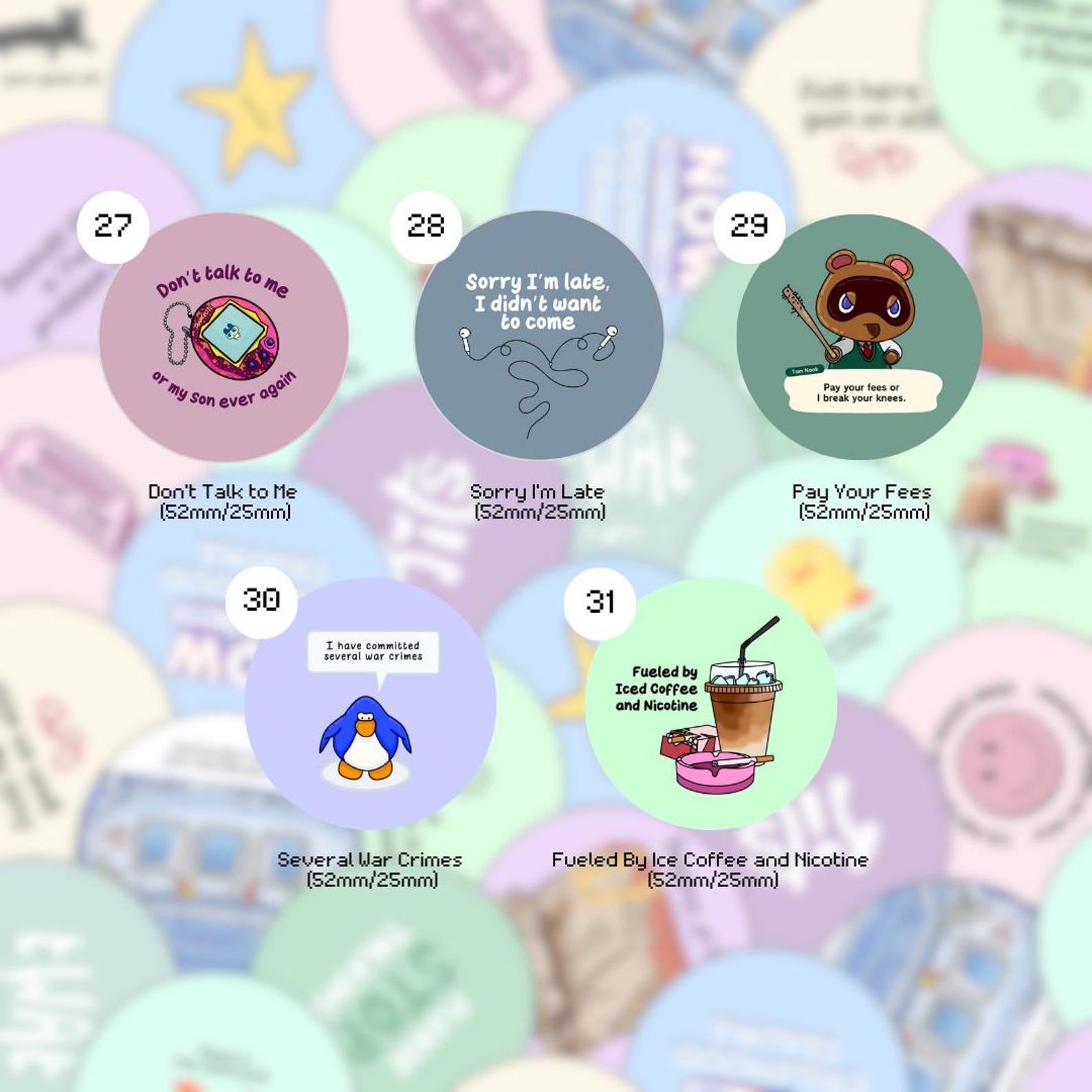 Funny Meme Quote Badges, Sarcastic Humourous Badges, Gift for Him, Gift ...