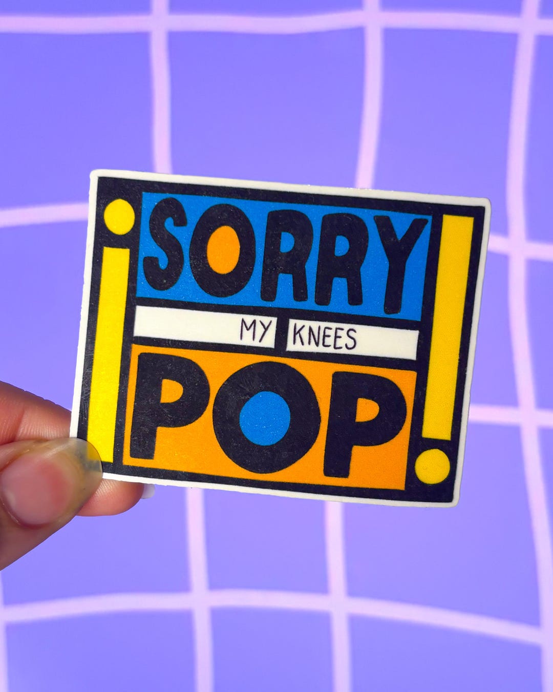 Sorry My Knees Pop, Top of the Pops Inspired Sticker: Handmade ...
