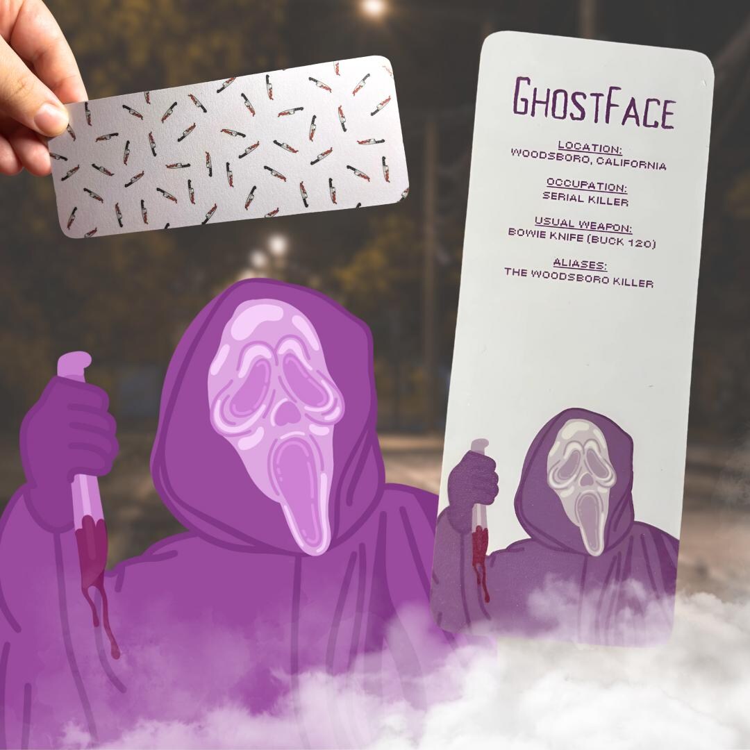 Ghostface Horror Movie Bookmarks, Handmade Gift, Autumn, Fall, Seasonal ...