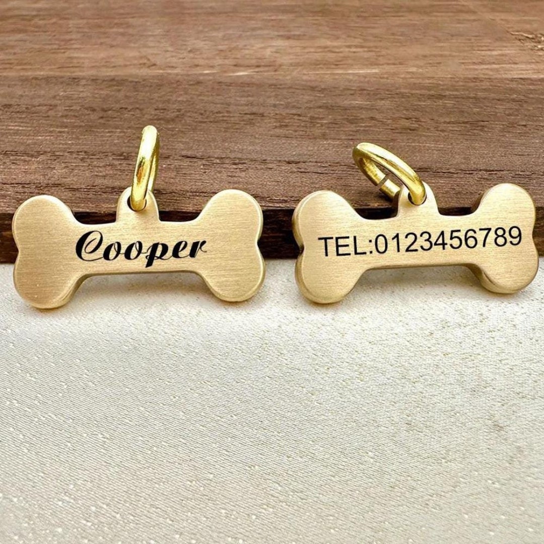 Personalized Bone-shaped Tag, Dog ID Tag, Dog Tag, Anti-lost, Engraved ...