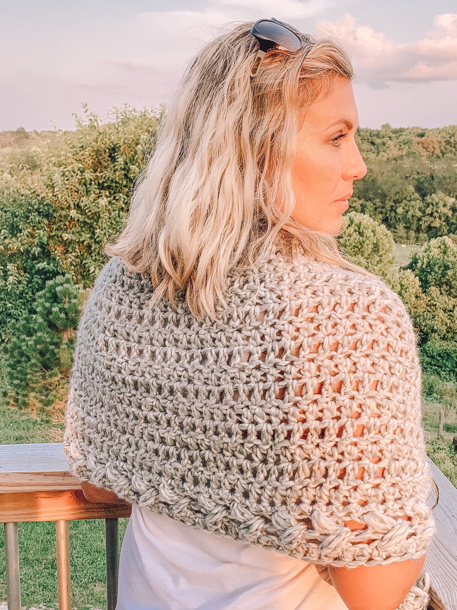 DIGITAL DOWNLOAD PDF - Cozy Braided Pocket Shawl Pattern- Shawl Pattern ...