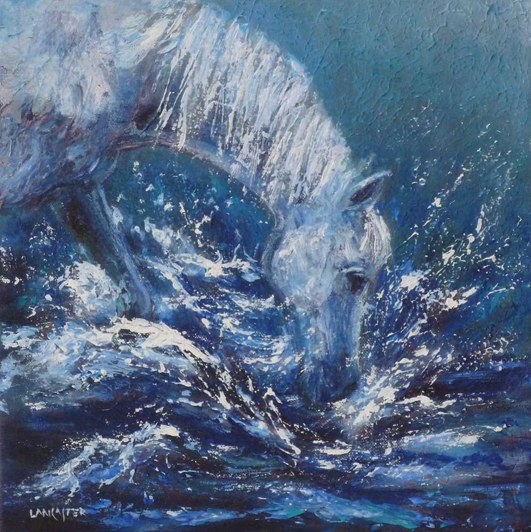 Horse Art Splash Water Horse Print - Etsy