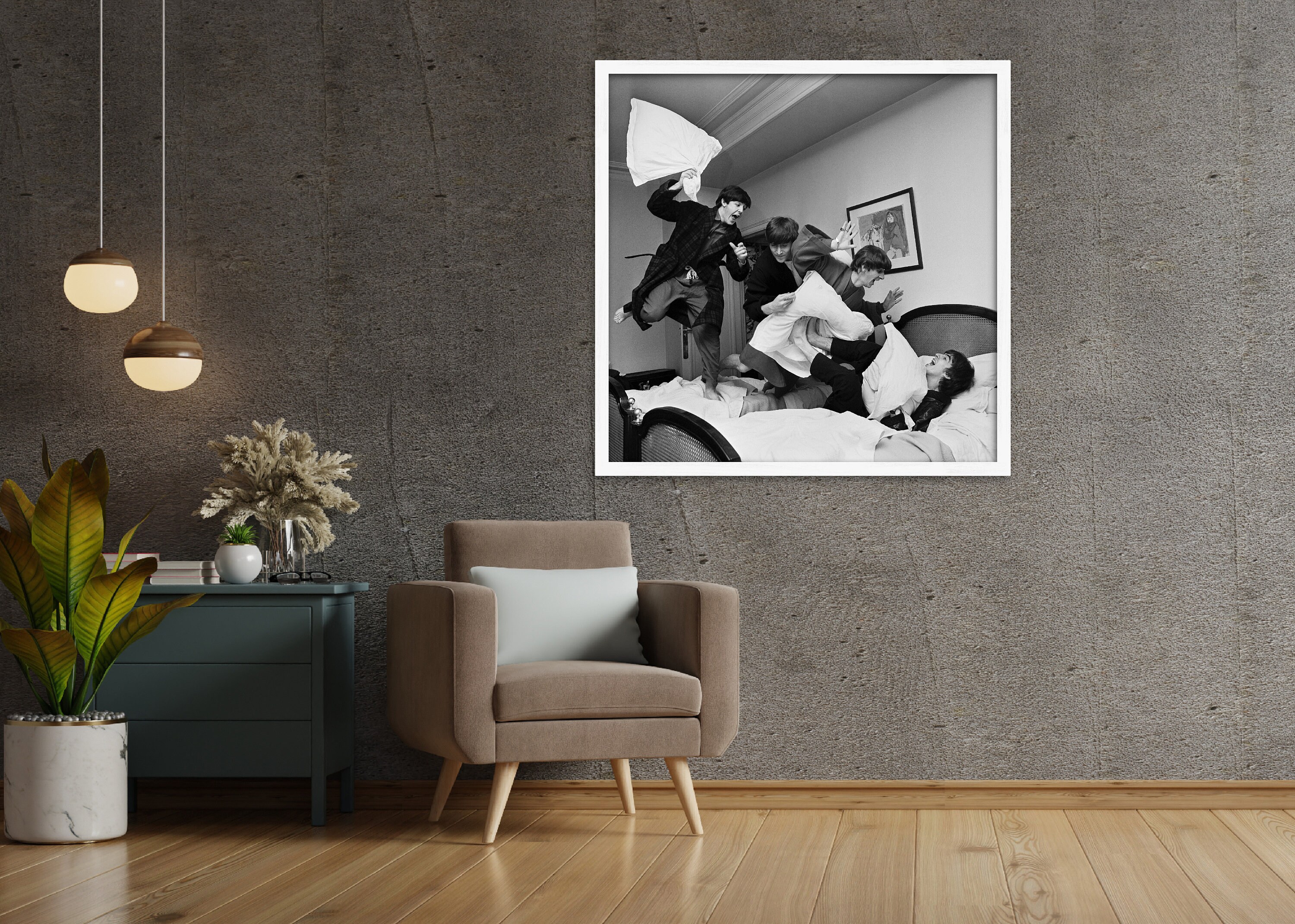 Fine Art Photography of the Beatles the Pillow Fight Photo the Beatles ...