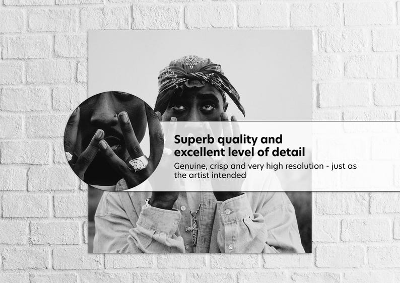 Fine Art Photography of Tupac Shakur Aka. 2PAC Framed or Unframed Fine ...