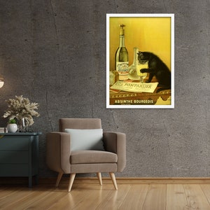 Fine Art Photo of Artwork Black Cat by Absinthe Bourgeois Framed or ...