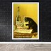 Fine Art Photo of Artwork Black Cat by Absinthe Bourgeois Framed or ...