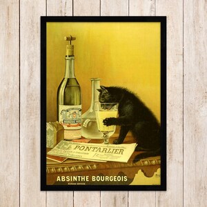 Fine Art Photo of Artwork Black Cat by Absinthe Bourgeois Framed or ...
