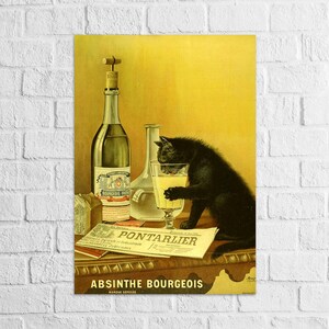 Fine Art Photo of Artwork Black Cat by Absinthe Bourgeois Framed or ...