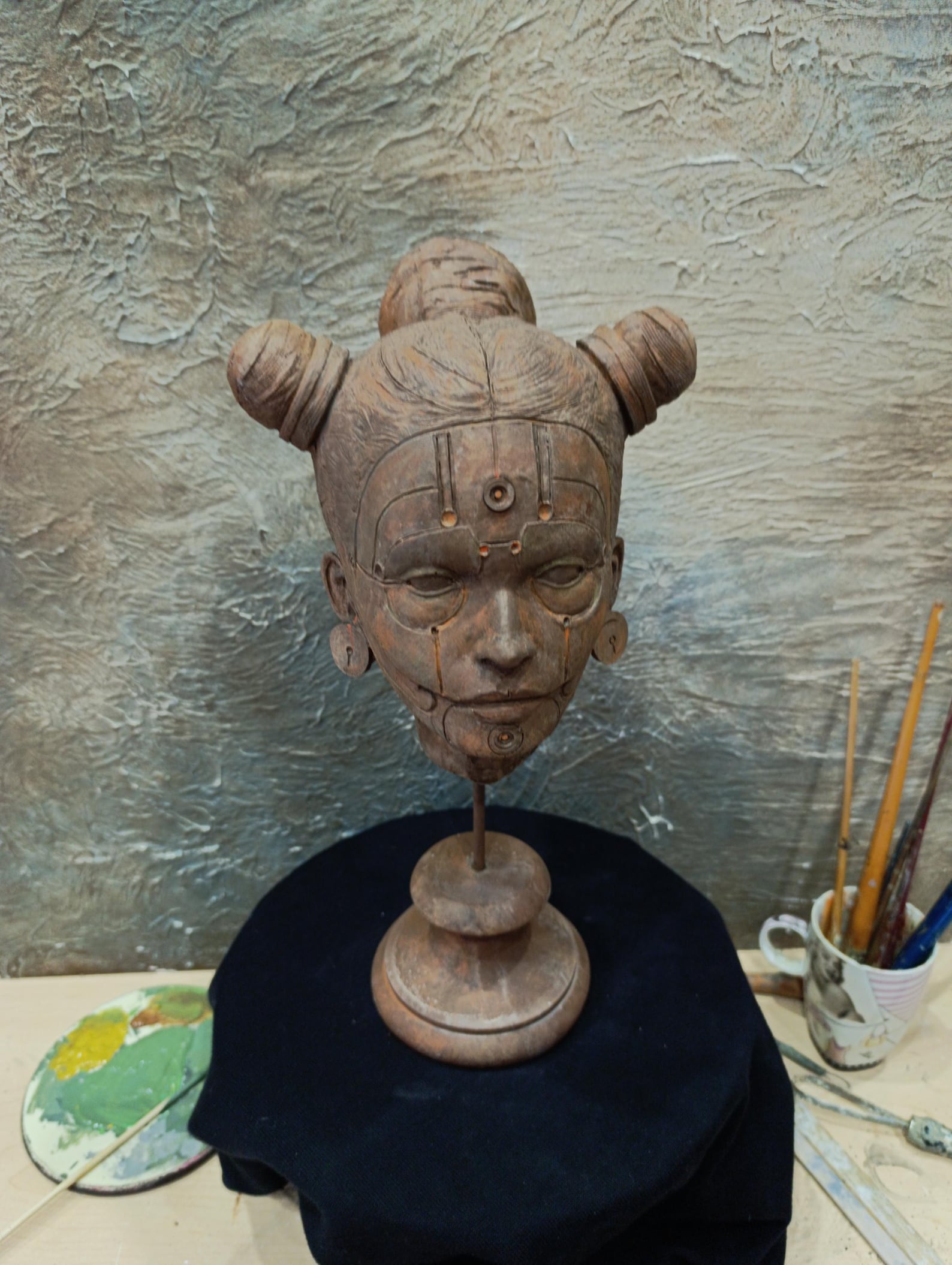 Rustic Steampunk Female Bust, Robotic Sculpture - Etsy