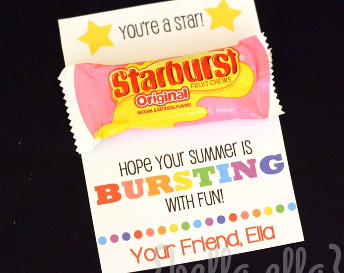 End of Year Starburst Printable Class Gift - Etsy