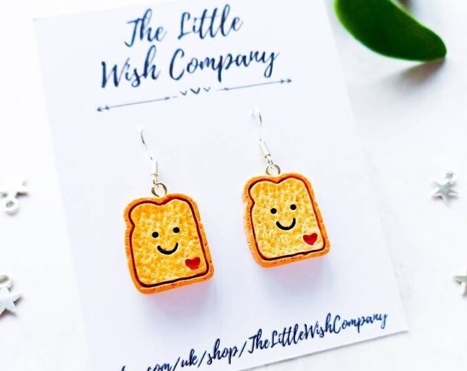 Buttered Toast Earrings - Etsy