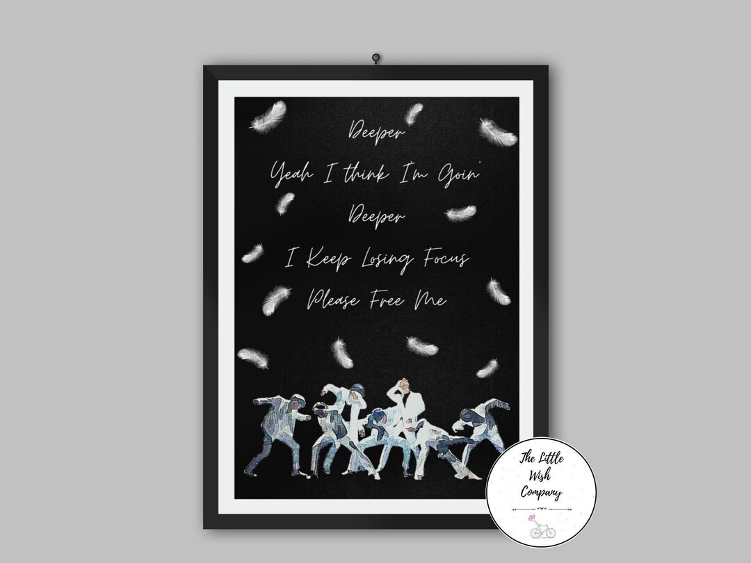 BTS Black Swan Wall Print, BTS Wall Art, BTS Artwork, Bts Print, Kpop ...