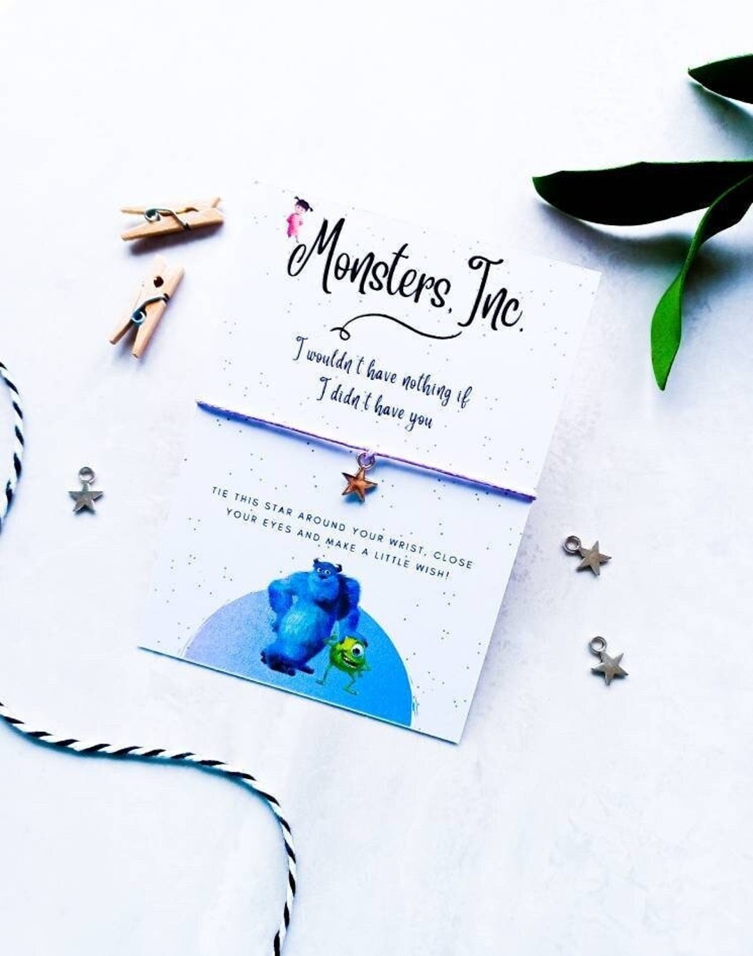 Disney Monsters Inc Wish Bracelet, Monsters Inc Inspired Charm Bracelet ...