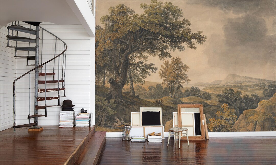 Classic Landscape Painting - Serene Nature With Majestic Trees - Peel ...