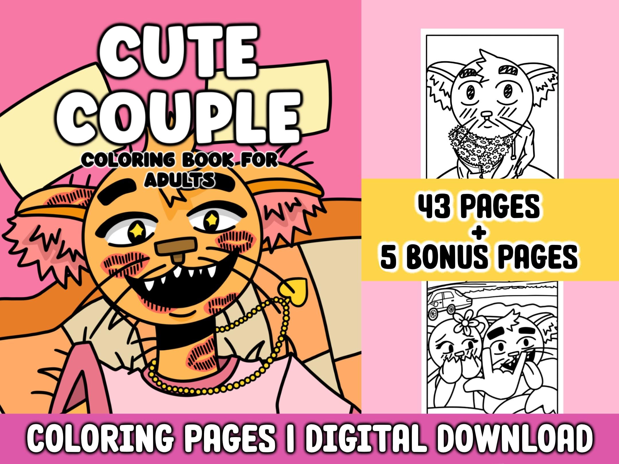 Cute Coloring Pages for Romantic Couples, Adult and Teen Adorable ...