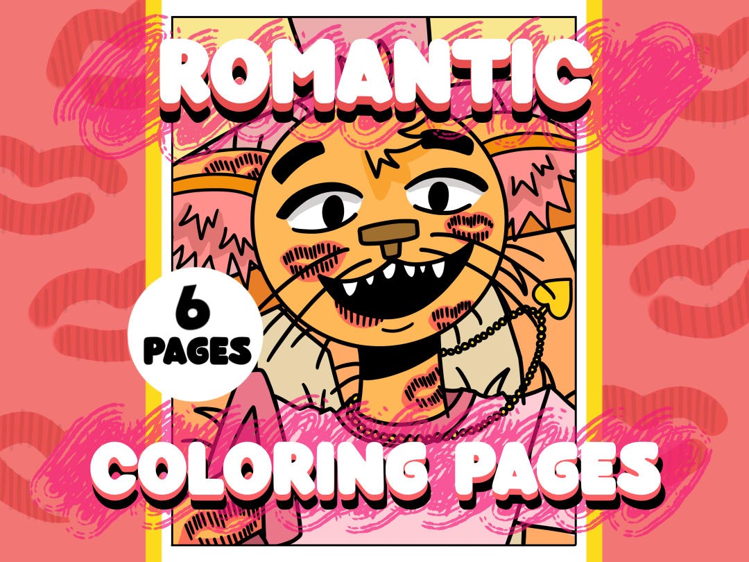 Romantic Couple Coloring Pages for Adults and Teens, Date Night ...