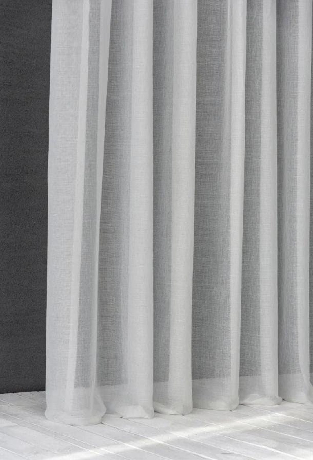 Thin Transparent 18 Colors Curtain Panel |double Height 300cm ...