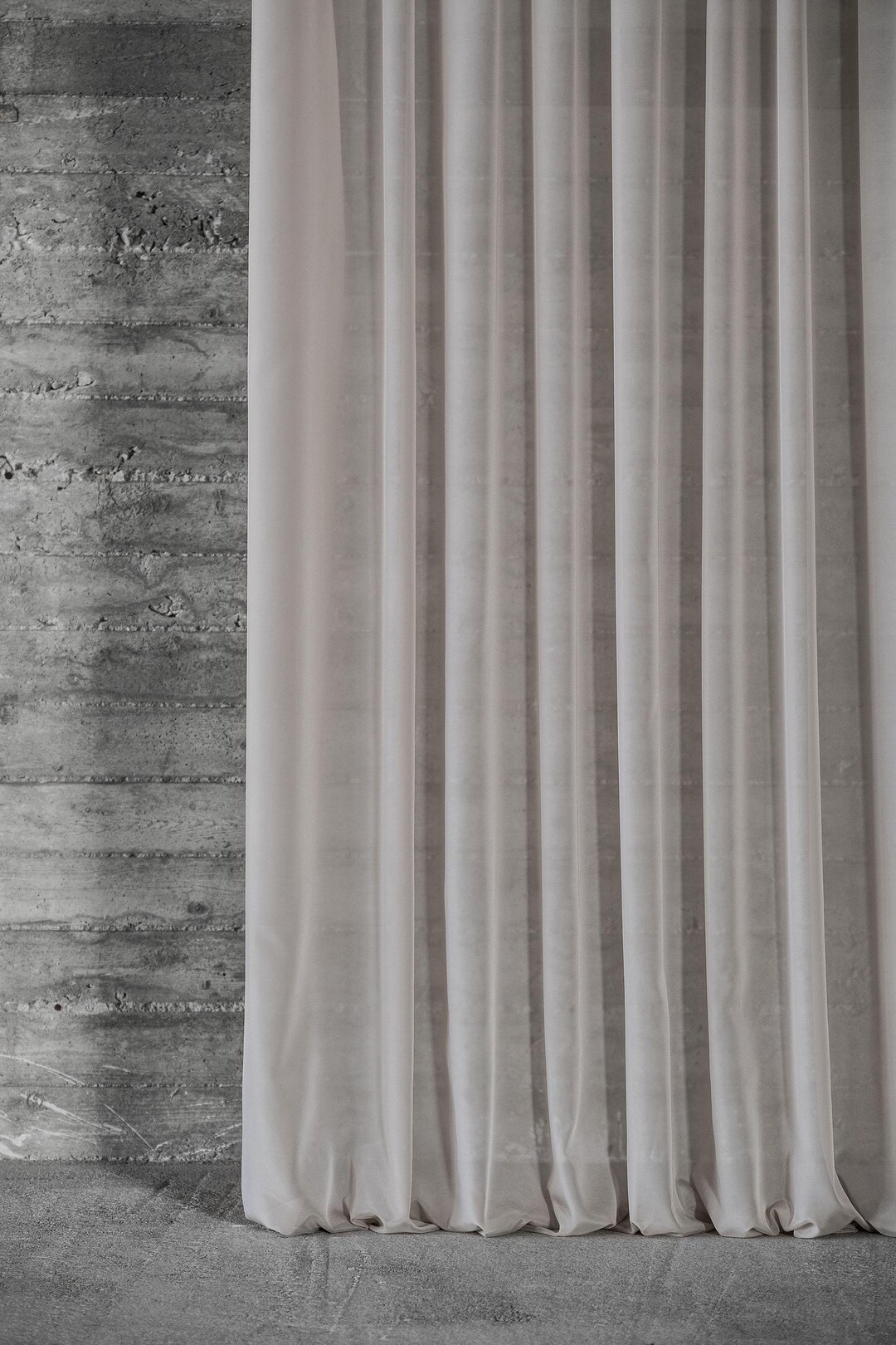 Transparent Curtain Panel 8 Colors| Double Height 300cm - 118"inches ...