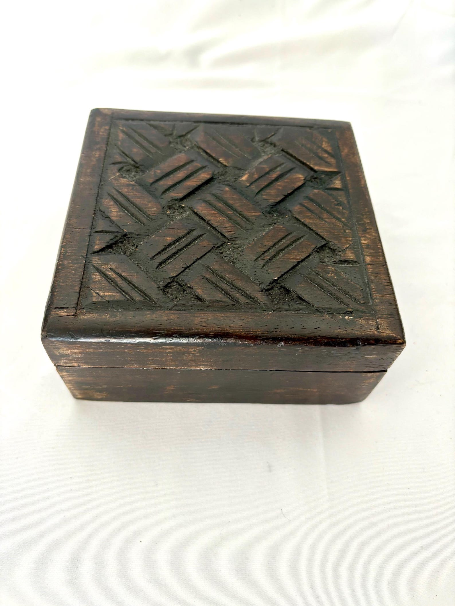 Antique Carved Wood Box Brutalist Box Decorative Storage - Etsy