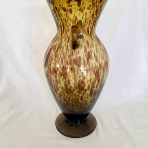 Large 15” Tortoise Shell Blown Glass Vase Amphora Vase - Etsy