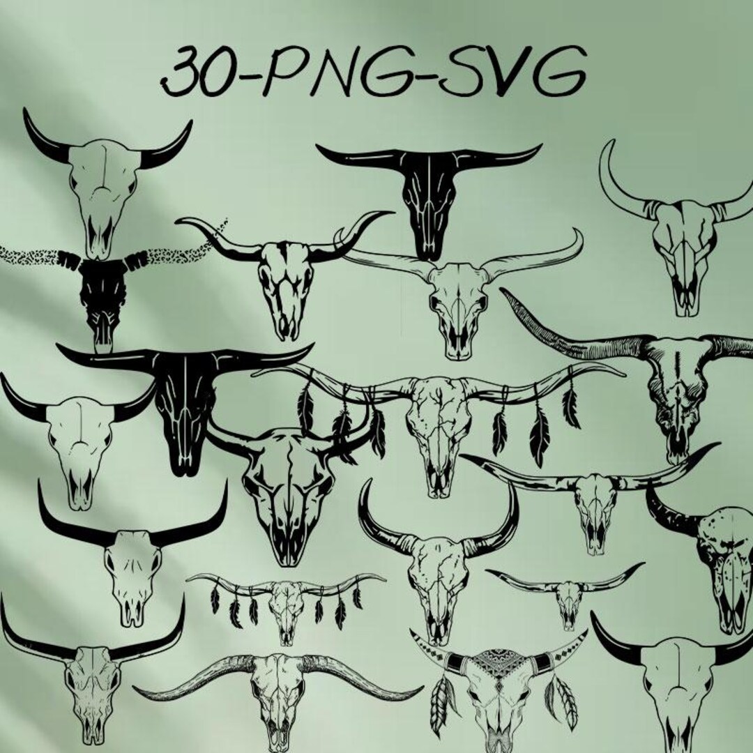 Hand-drawn Bull Head PNG Animal-themed Creative Design Elements - Etsy