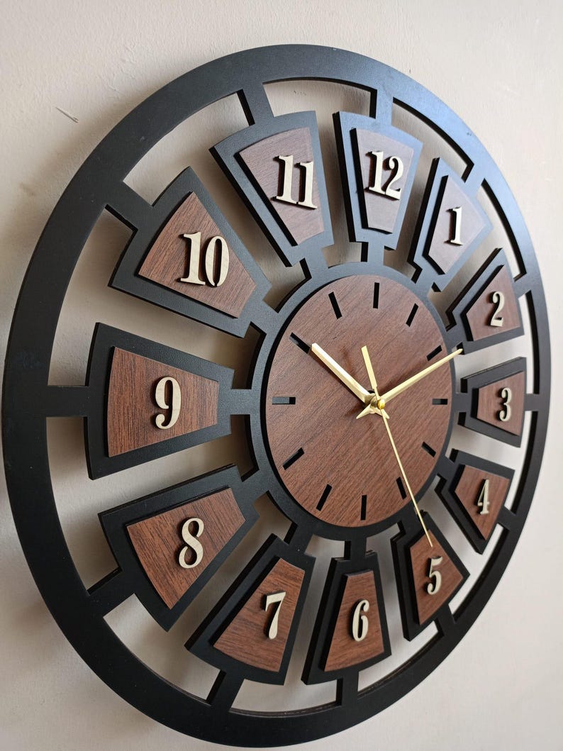 3D Layered Wall Clock | Personalized Design | Silent Mechanism - Etsy