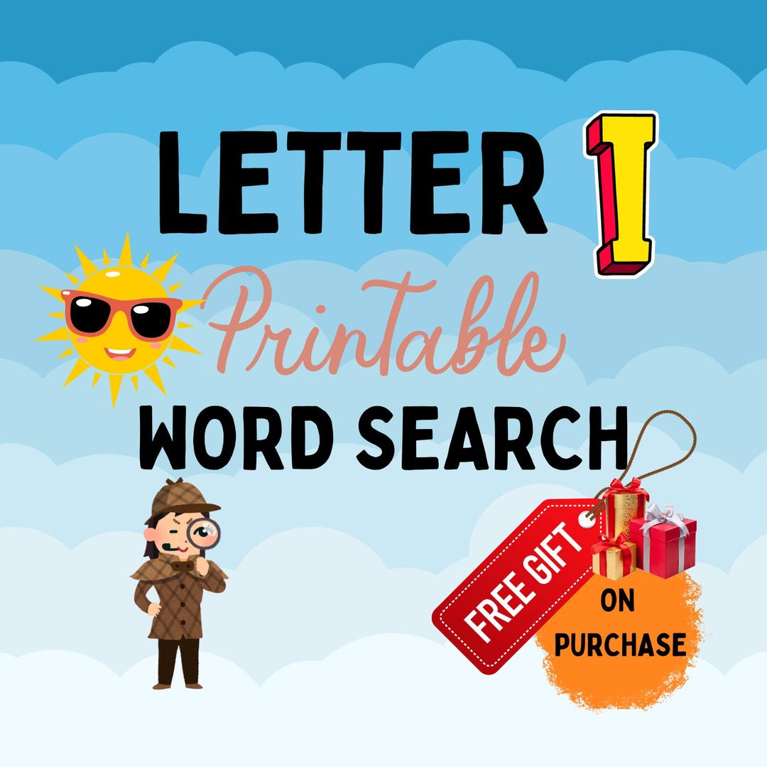 Letter I Word Search for Adults Large Print 85 Hard Puzzles PRINTABLE ...