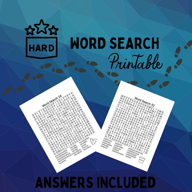 Letter L Word Search for Adults Large Print 100 Hard Puzzles PRINTABLE ...