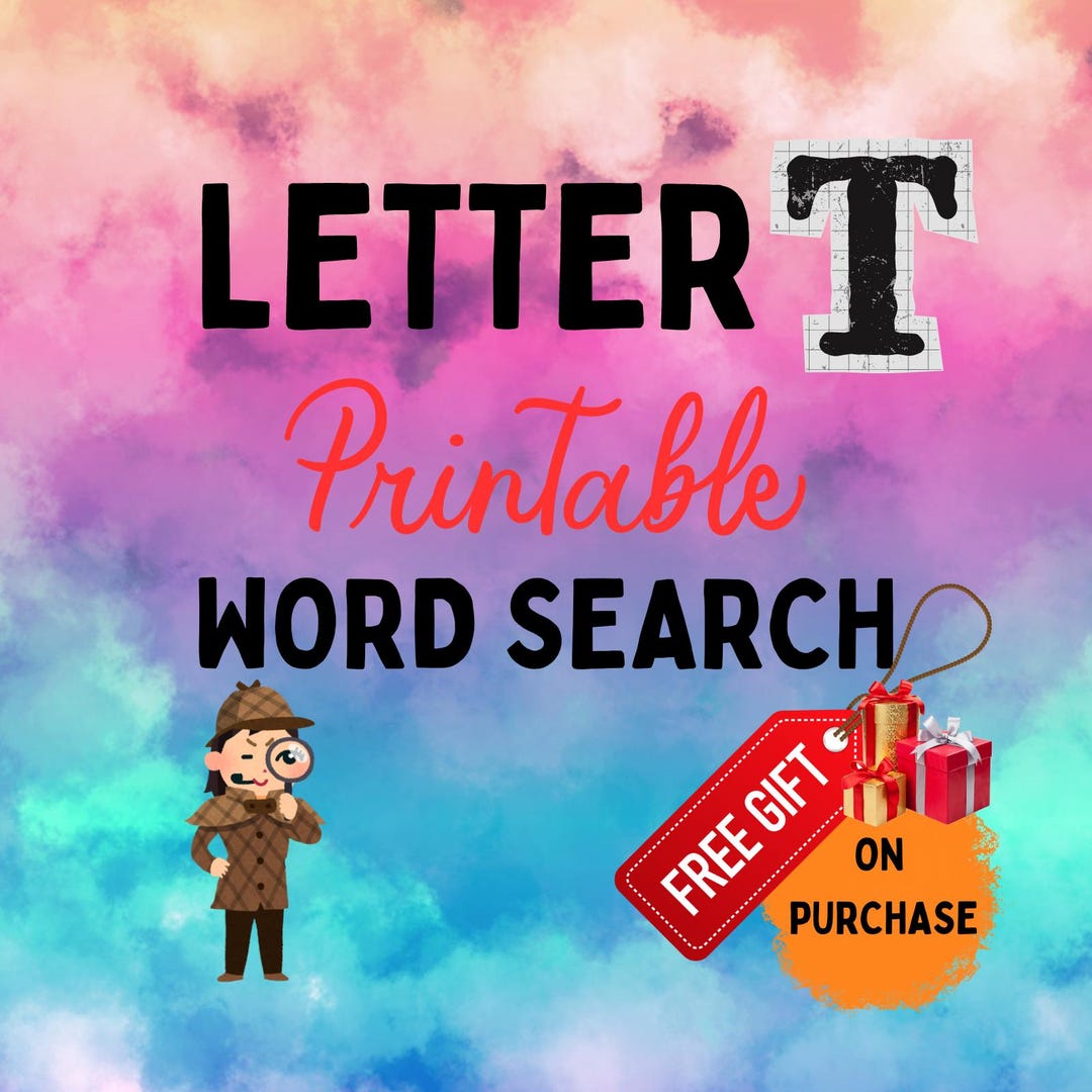 Letter T Word Search for Adults Large Print WORD SEARCH Giant Word ...