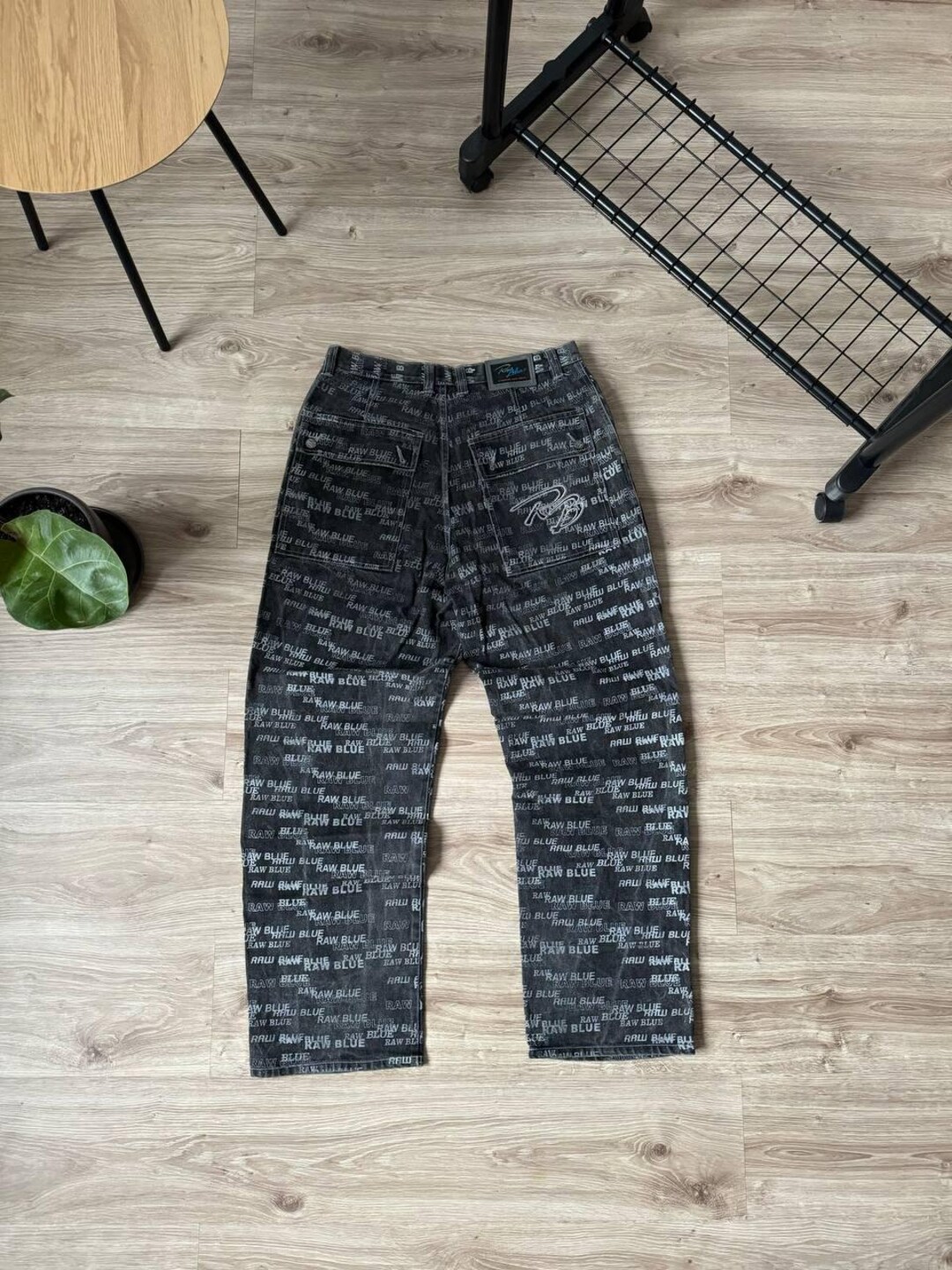 Crazy Vintage Y2K Raw Blue Jnco Style Monogram Baggy Jeans Size 34 - Etsy