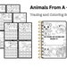 Tracing Letter Guide and Coloring Book Animals From A to Z Educational ...