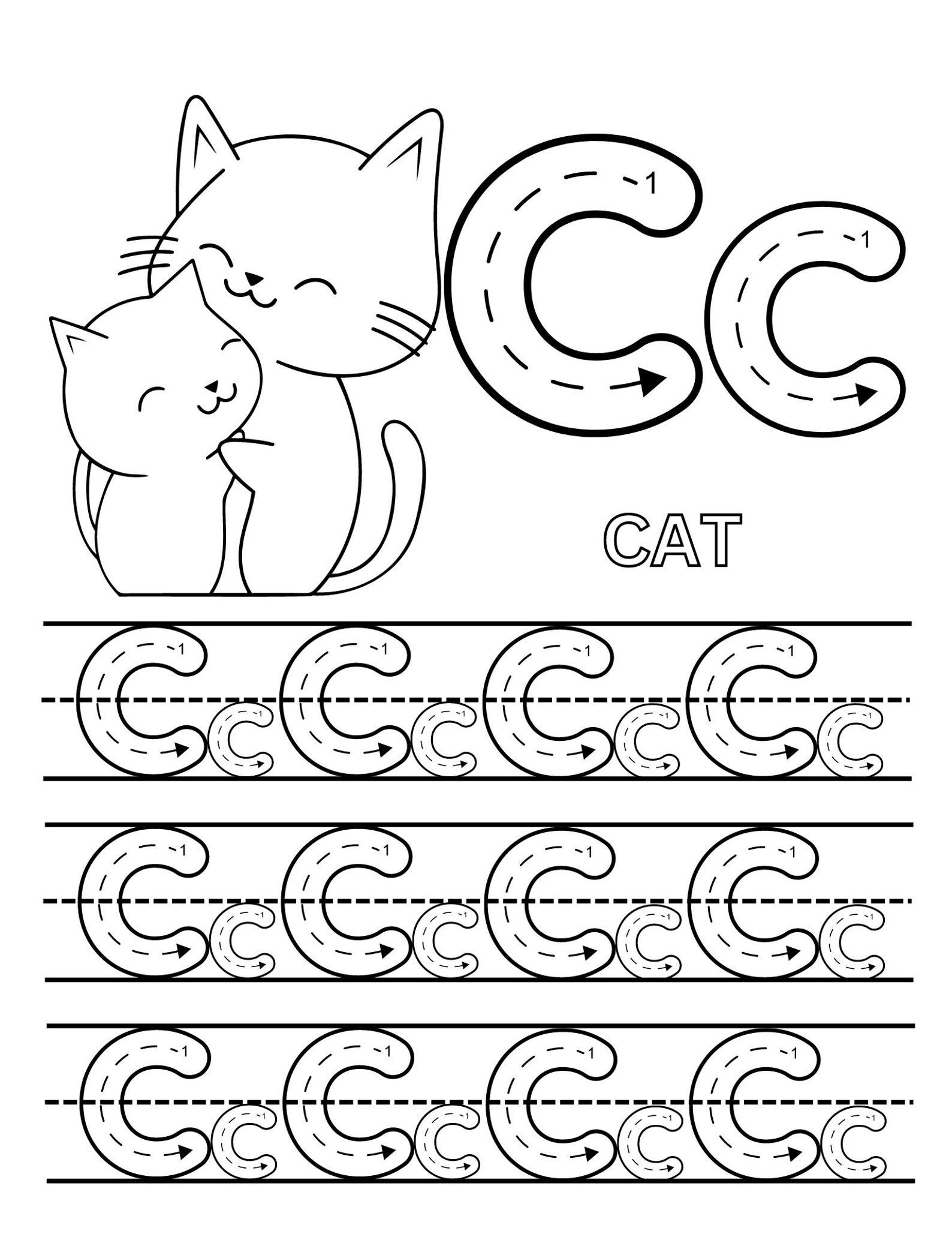 Tracing Letter Guide and Coloring Book Animals From A to Z Educational ...