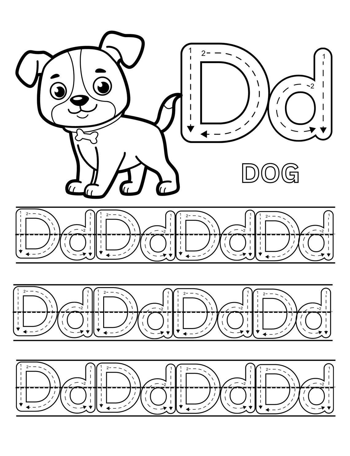 Tracing Letter Guide and Coloring Book Animals From A to Z Educational ...