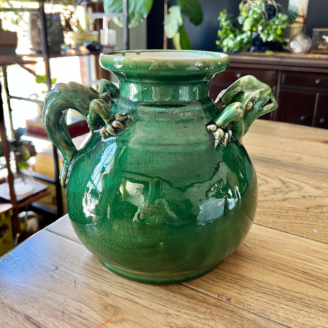 Rare Vintage Alien Xenomorph Chestburster Pitcher, Green Glaze Pottery ...