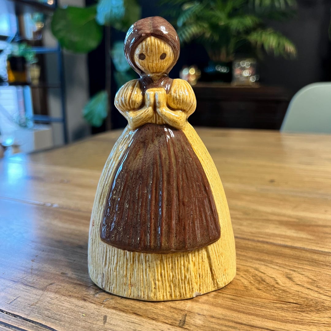 Vintage Ceramic Corn Husk Doll Girl - Etsy