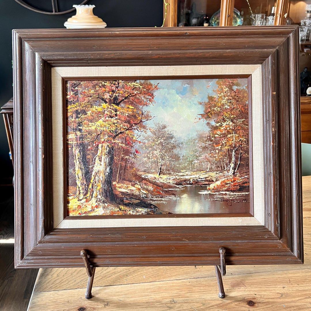 Vintage Signed Emery Walton Oil Painting With 24" X 20.25" Custom Frame ...