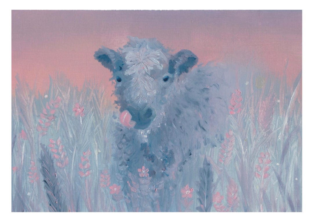 A4 Highland Cow Art Print | Glicee Archival Qualty Print - Etsy