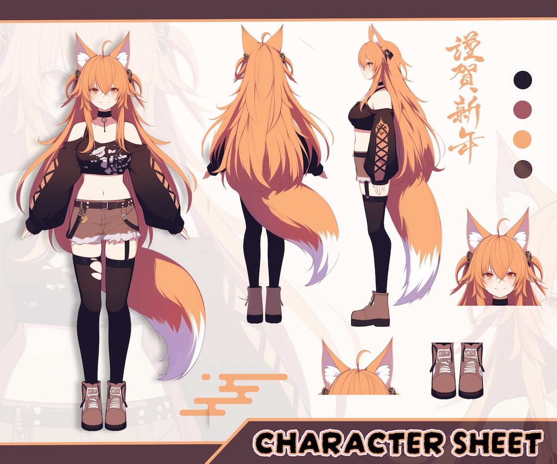 Character Reference Sheet , Vtuber Reference Sheet , Anime Reference ...