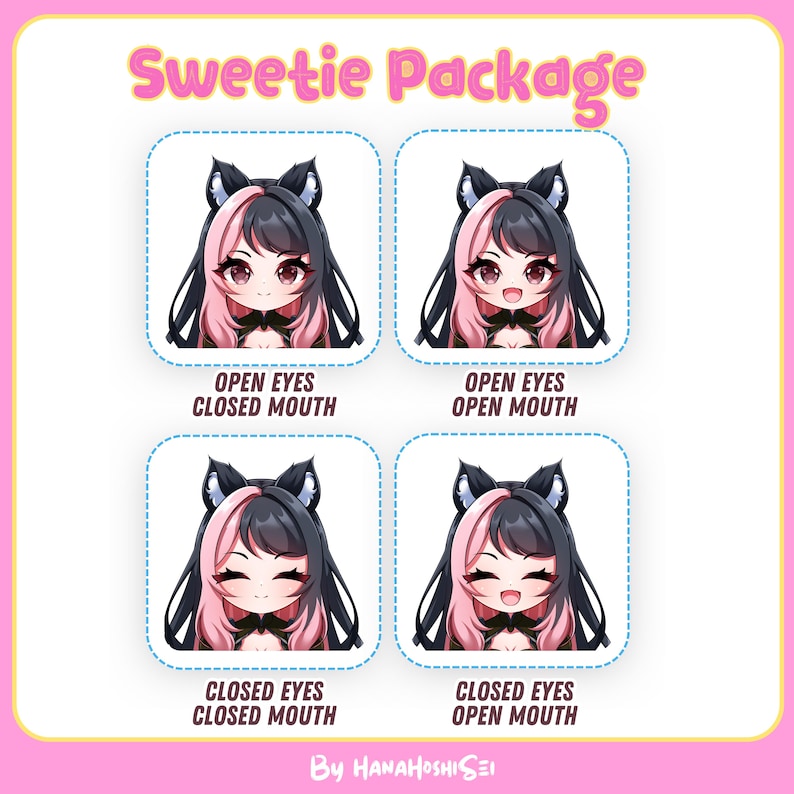 Pngtuber, Chibi Pngtuber, Custom Pngtuber Avatar for Streamer, Pngtuber ...