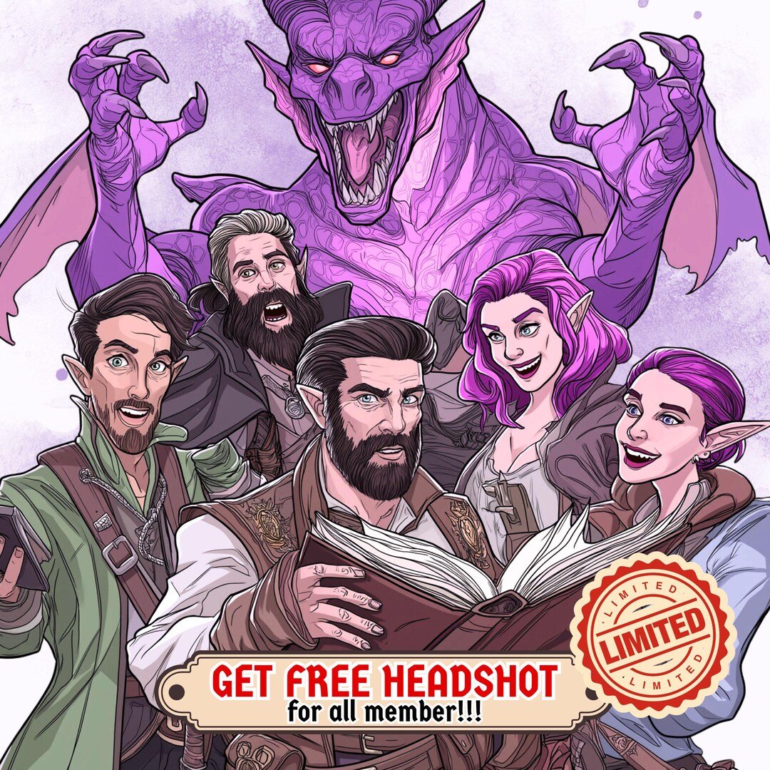 Custom DND PARTY, Dnd Character Art, Dnd Commission, Dnd Party, Custom ...