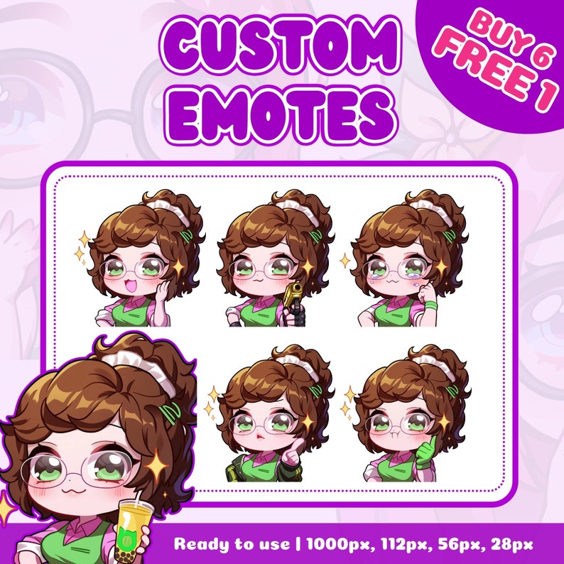 Custom Twitch Emotes, Vtuber Emotes, Kick Emotes, Sub Emote, Anime ...