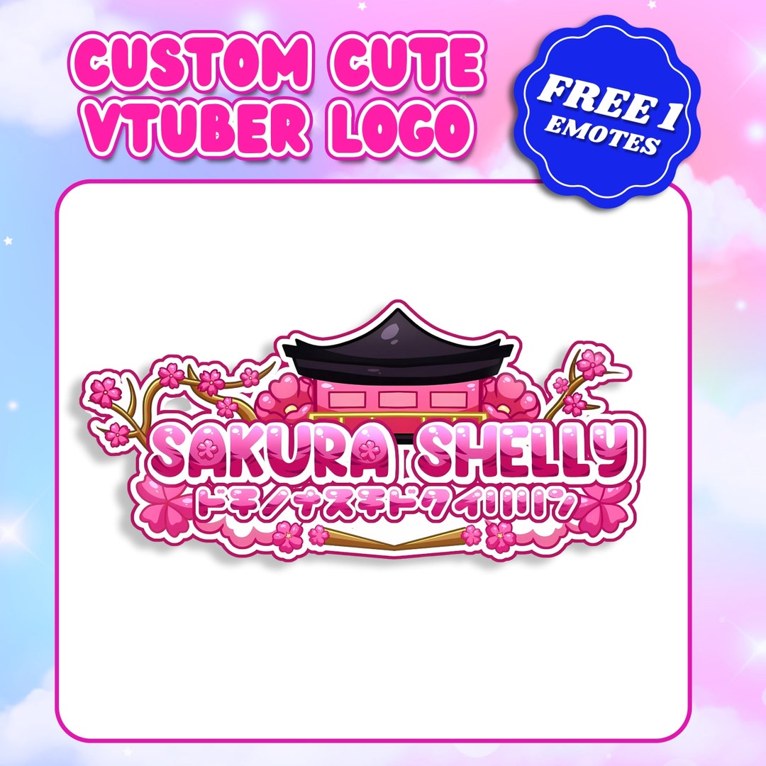 Custom Vtuber Logo, Cute Logo, Vtuber, Kawaii Logo, Cute Vtuber Logo ...