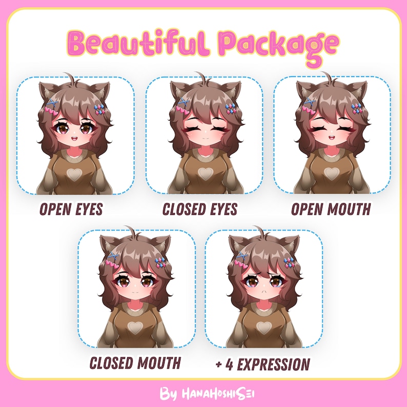 Pngtuber, Chibi Pngtuber, Custom Pngtuber Avatar for Streamer, Pngtuber ...