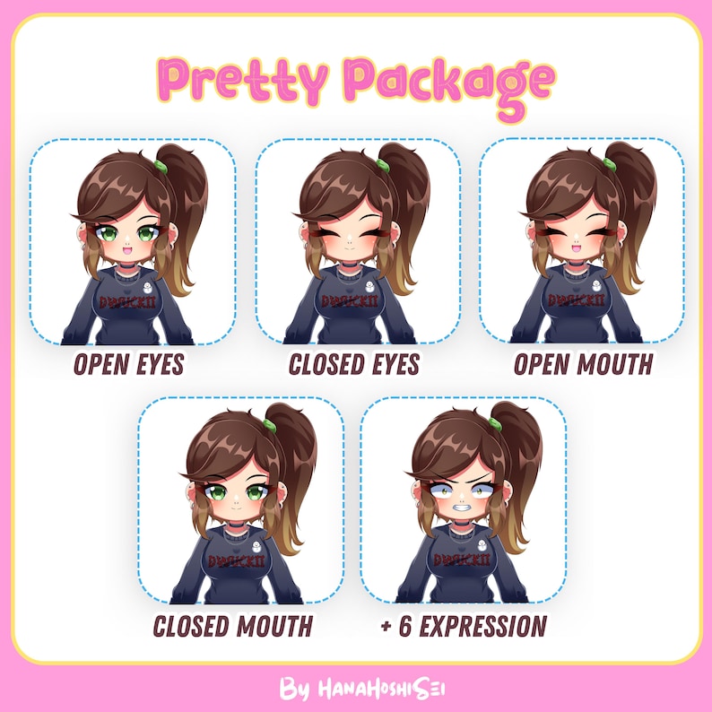 Pngtuber, Chibi Pngtuber, Custom Pngtuber Avatar for Streamer, Pngtuber ...