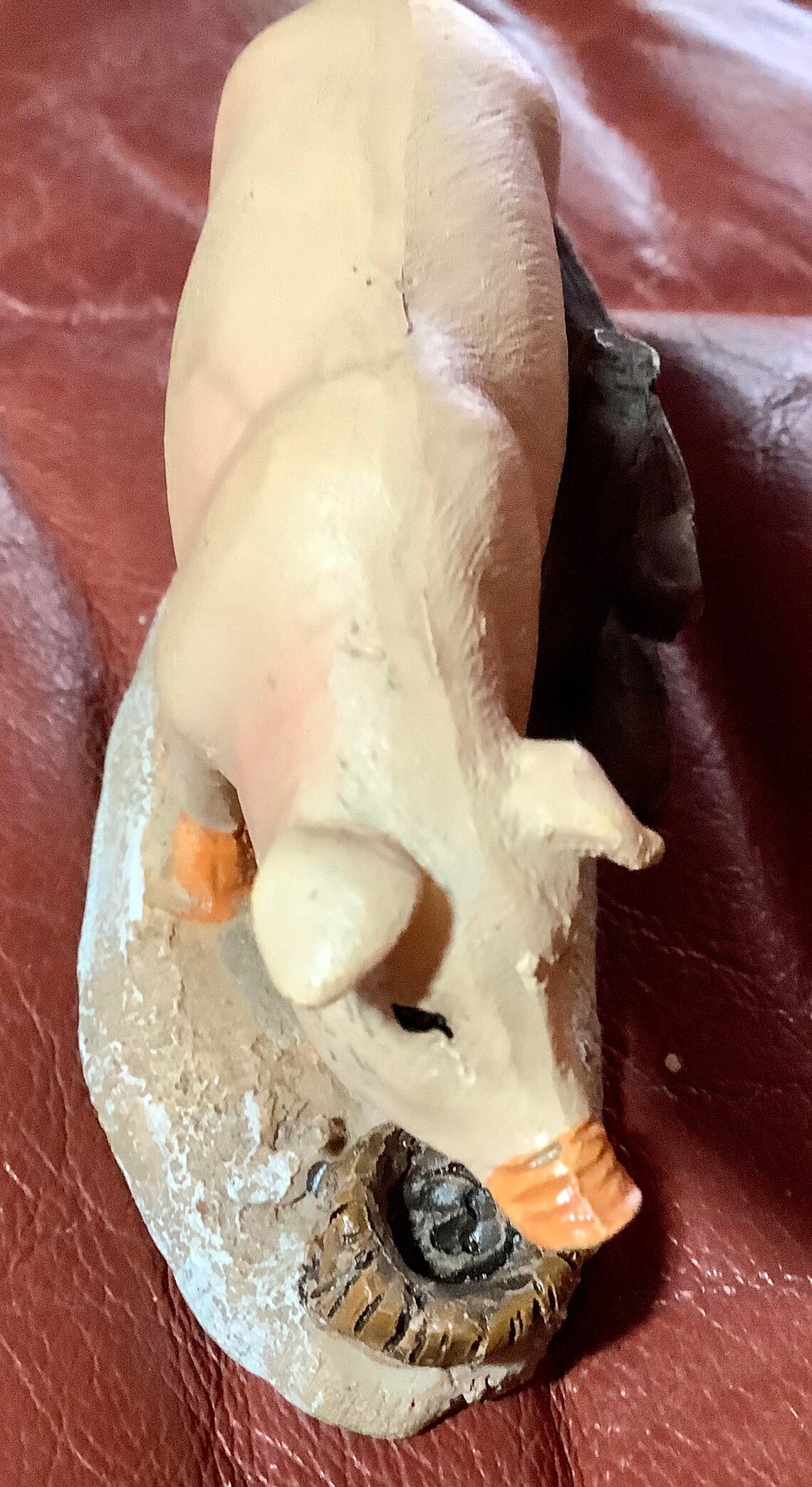 Ceramic Hog Bovine Pig Figurine | 2” Tall 4”wide | Beige Brown | Great ...